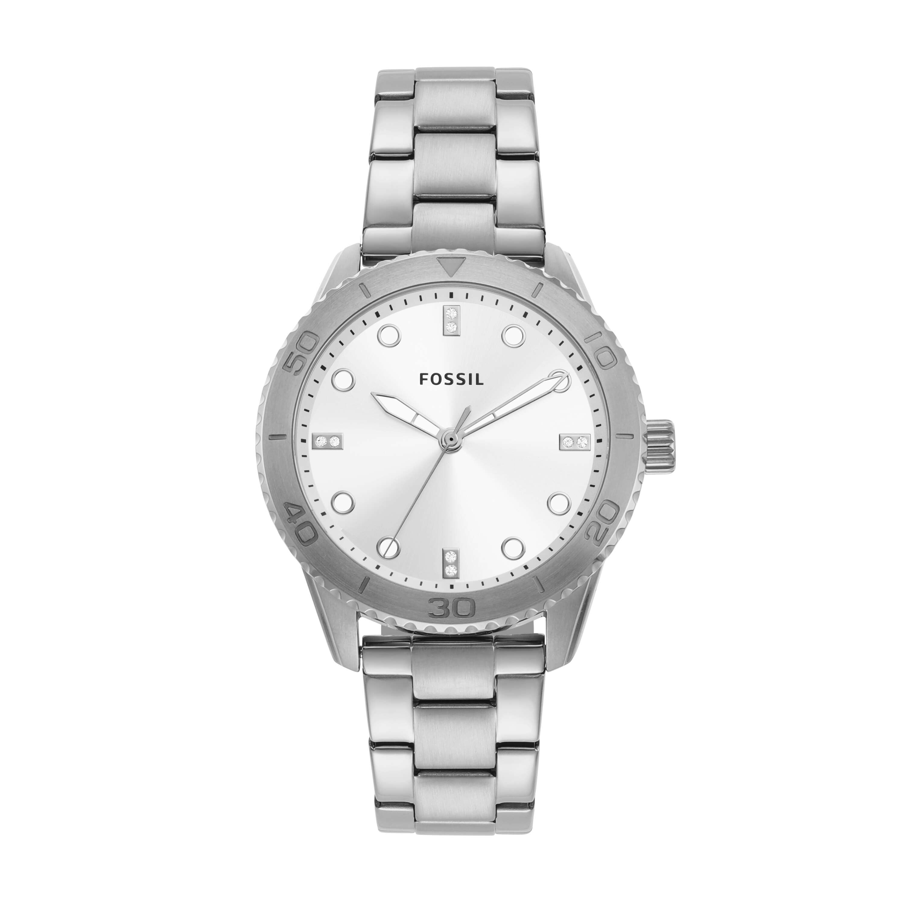 Dayle Silver Tone Analogue Watch BQ3885 – Fossil - Hong Kong Official ...